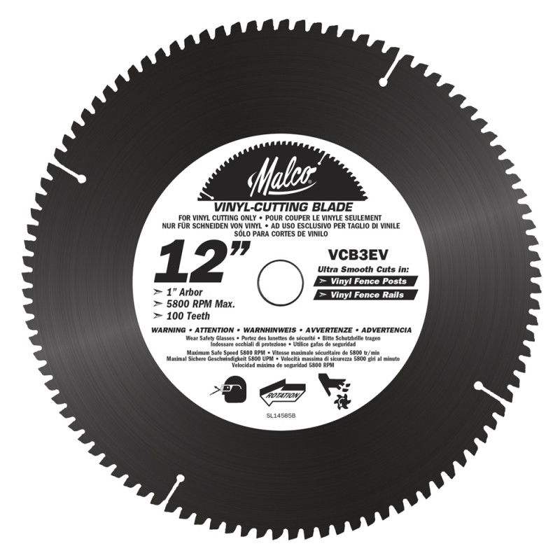 Malco VCB3EV - Circ Saw Bld, Vinyl Fence 12" - Canucktools.ca ...