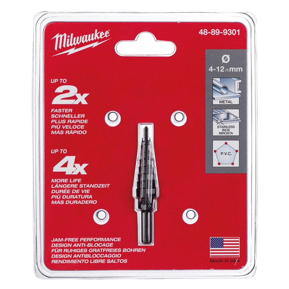 Milwaukee 48-89-9301 - Step Drill Bit 4MM-12MM - Canucktools.ca ...