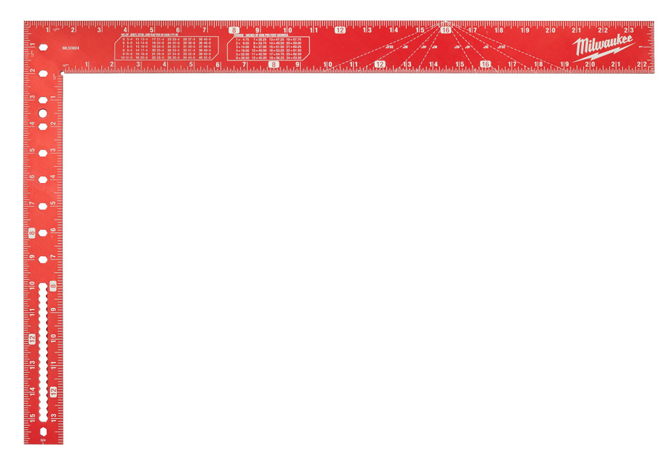 Milwaukee MLSQ124 - 400mm x 600mm Framing Square - Canucktools.ca ...