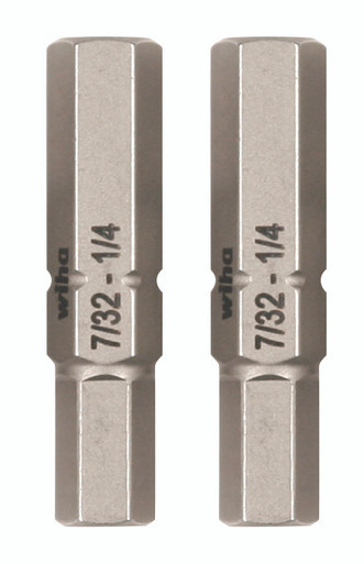 Wiha 77726 - Hex Inch Double End Bit 2 Pack - Federated Tool Supply