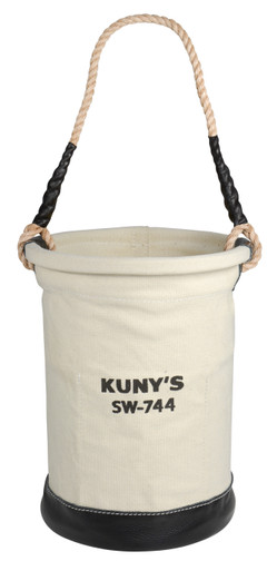 Kuny's Leather SW744 - Leather Bottom Canvas Bucket - 150Lbs Load Rating - Federated Tool Supply