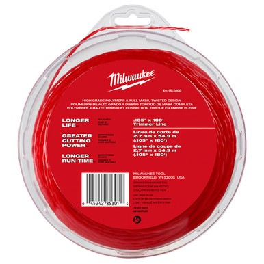 Milwaukee 49-16-2800 - .105" x 180' Trimmer Line - Federated Tool Supply