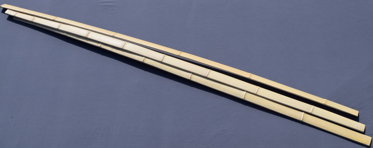 Heat tempered Bamboo backing strips - Bowskin