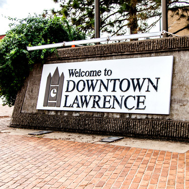 Downtown Lawrence Sign