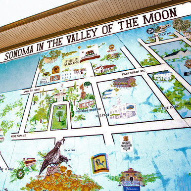 Sonoma Landmark Map Mural