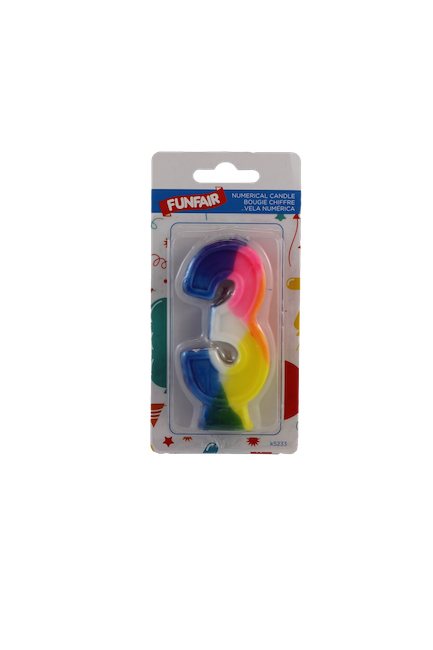 CANDLE BIRTHDAY NUMBER THREE 007083 - TDC Limited