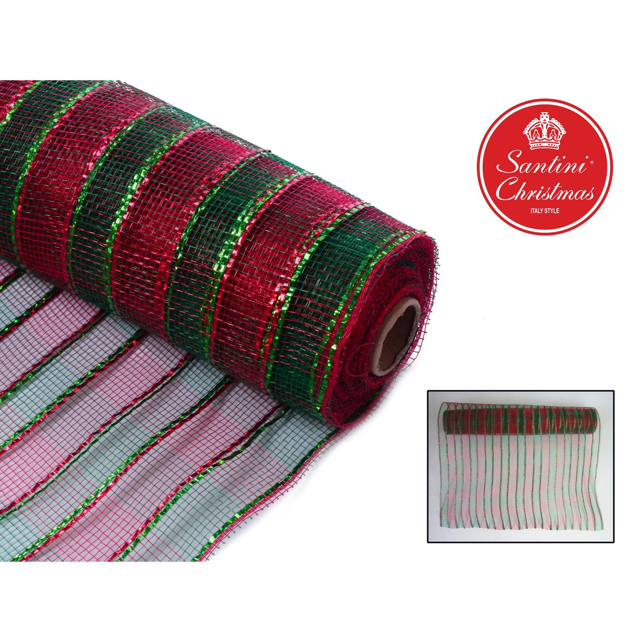 MESH NEW CHECK XMAS 53CM X 9YDS 1212128 - TDC Limited
