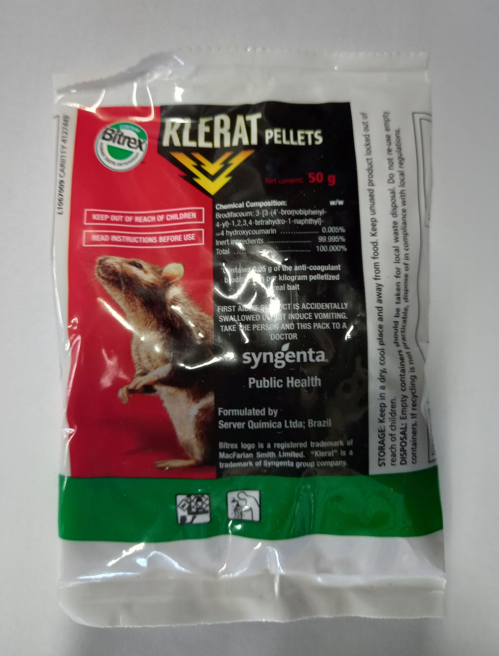 RODENTICIDE PELLETTS KLERAT 110139 - TDC Limited