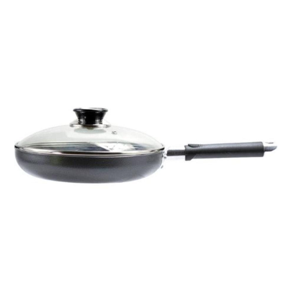 EuroHome 12-inch Frying Pan w/ Tempered Glass Lid