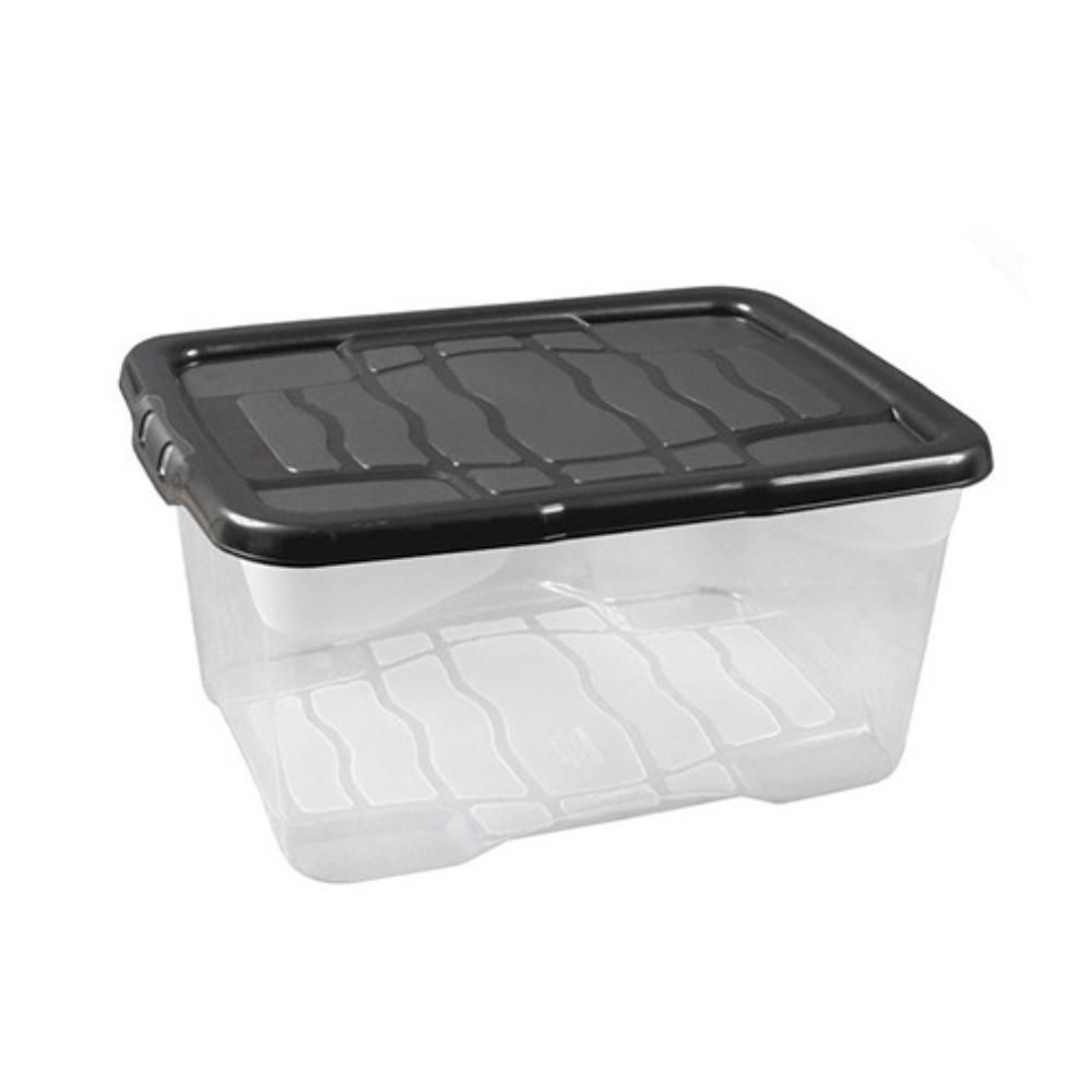 Homemate Curved Plastic Storage Box w/ Black Lid