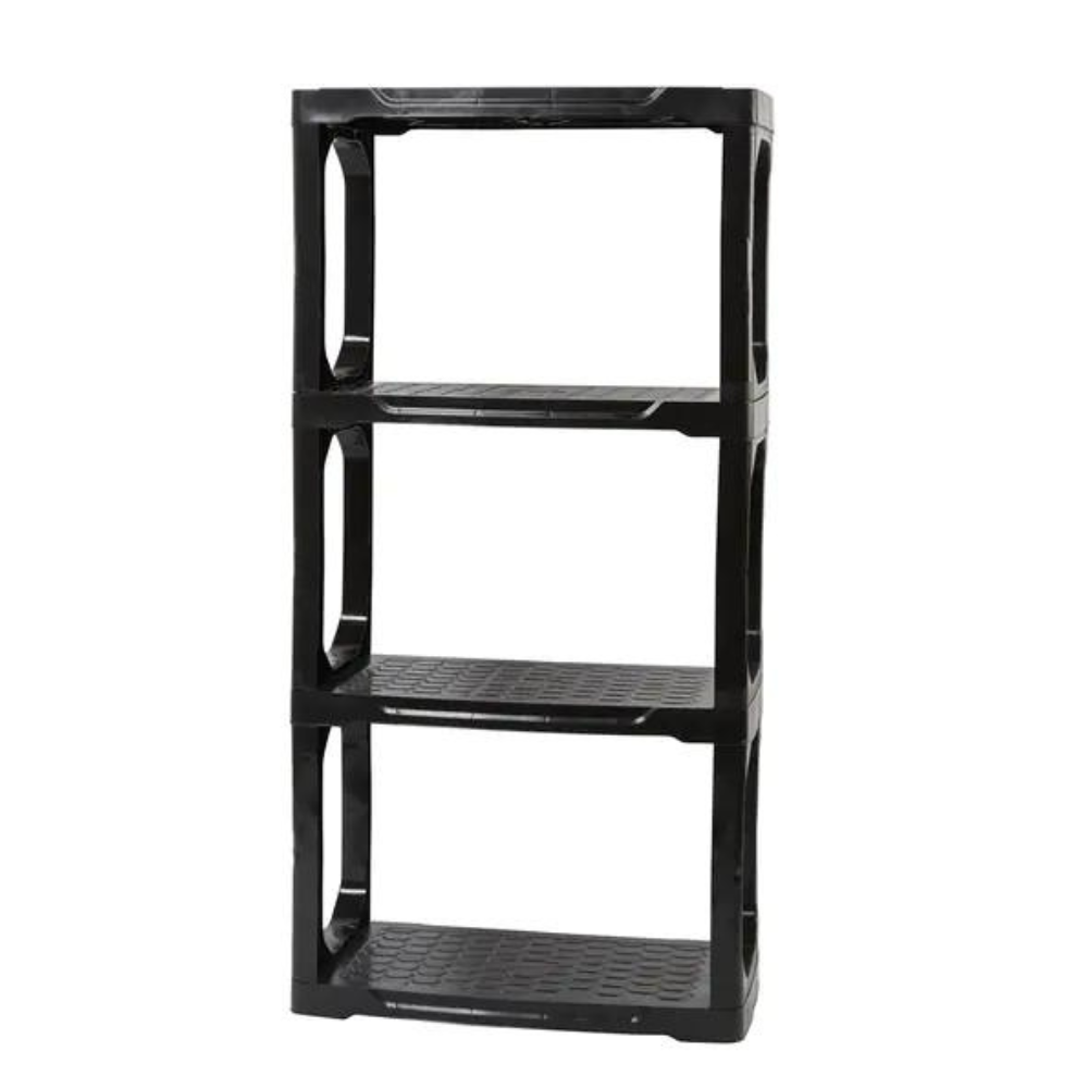 STRATA Heavy Duty 4-Tier Shelf Rack, Black