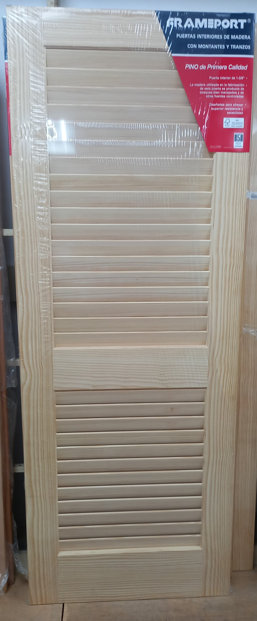 DOOR FIXED LOUVRE 30"X80 SYP 101437 - TDC Limited