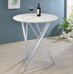 Bar/Accent Table 183526 by Coaster Furniture - White