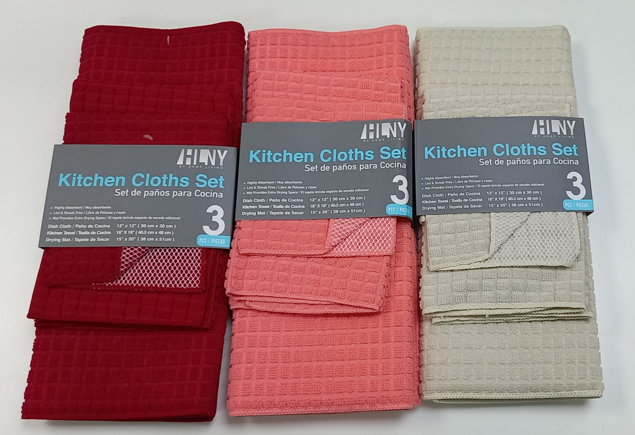 KITCHEN SET MICROFIBRE 3PK 1230818 - TDC Limited