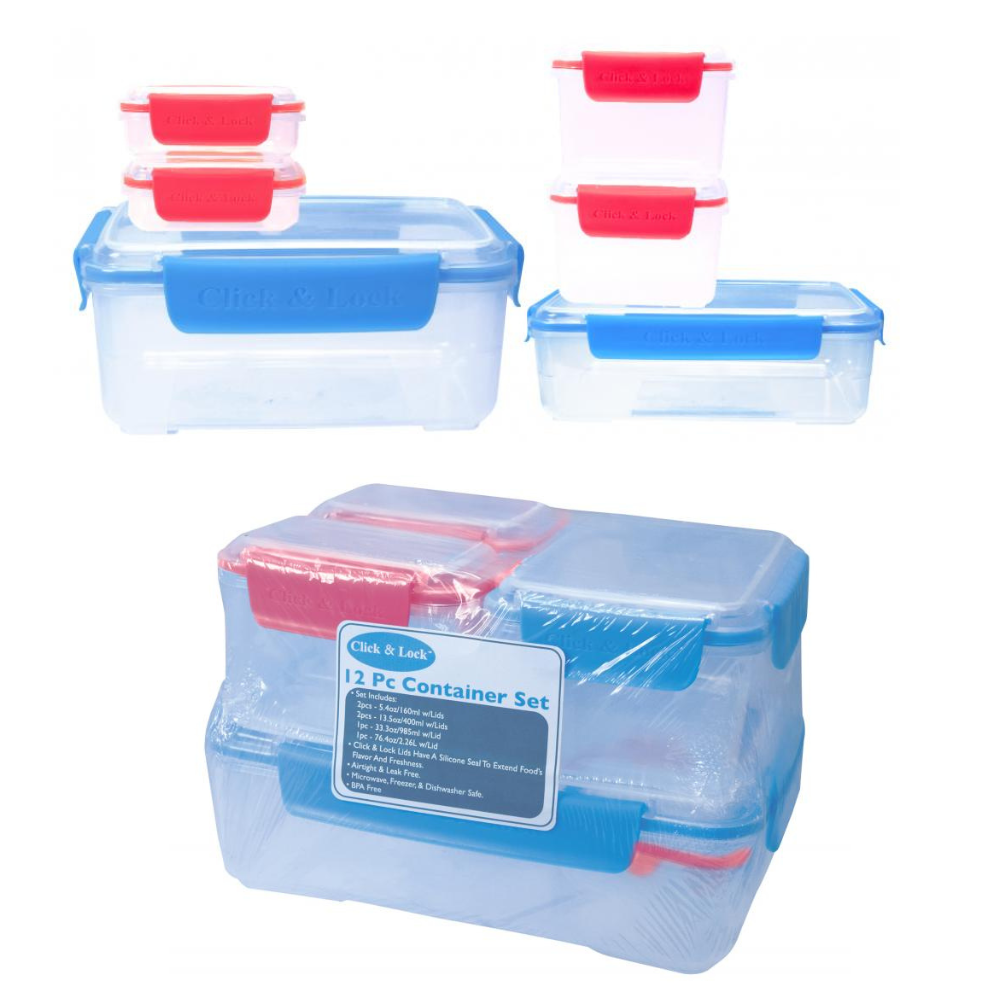 SET CONTAINER CLICK AND lOCK 12-PC 1214016 - TDC Limited