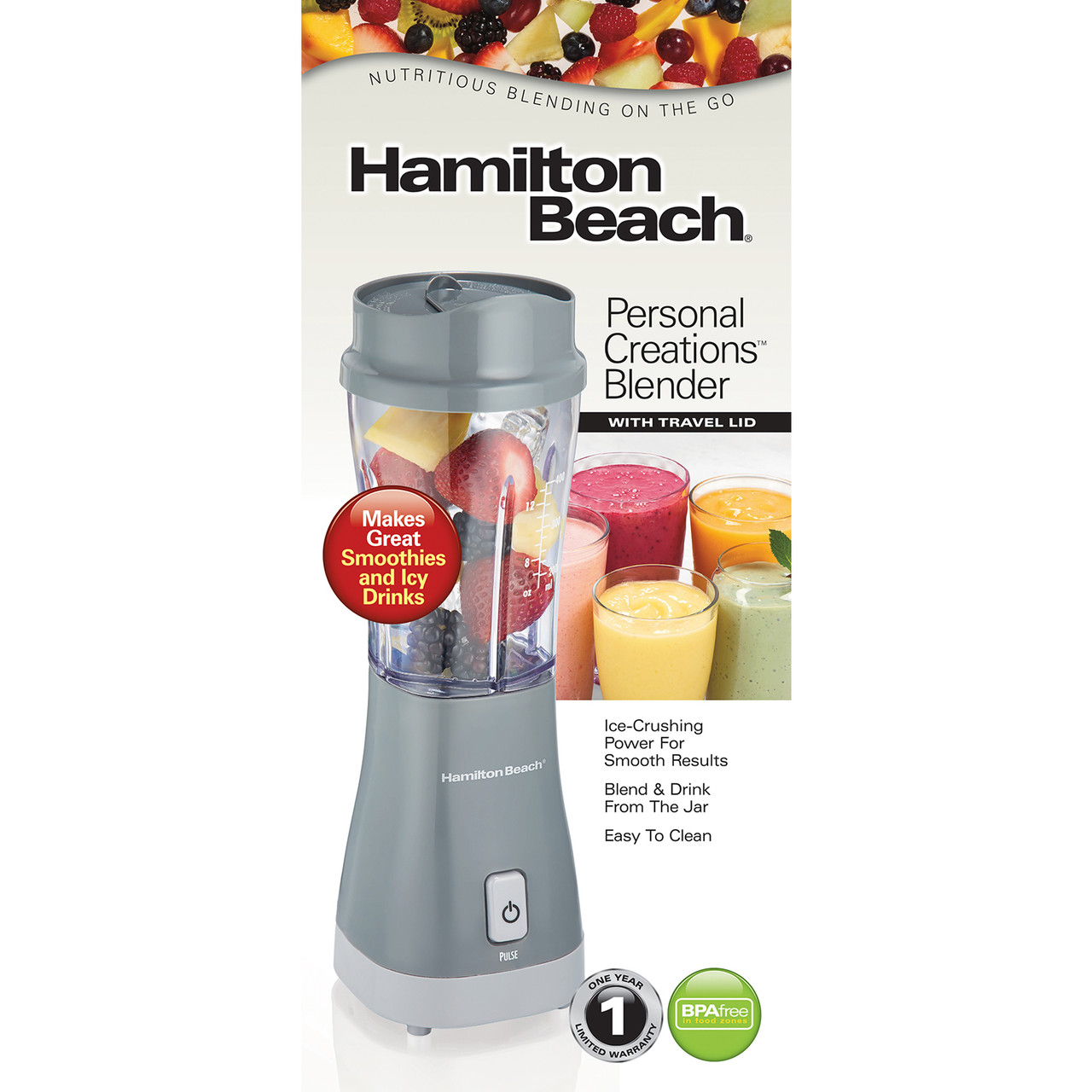 BLENDER PERSONAL W/TRAVEL GREY 186596 - TDC Limited