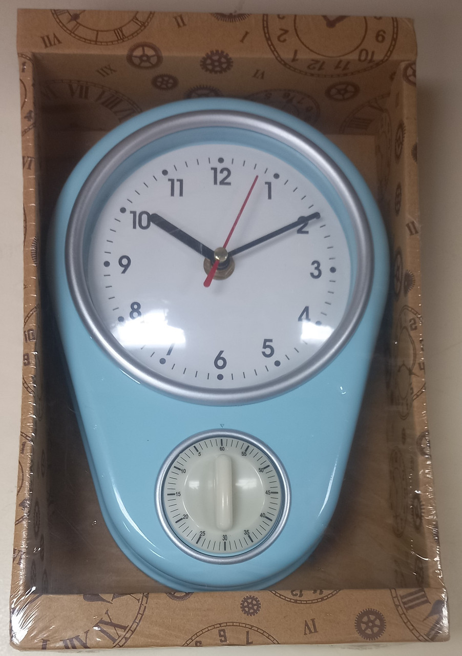 CLOCK WALL BLUE #423-280212 1212859 - TDC Limited