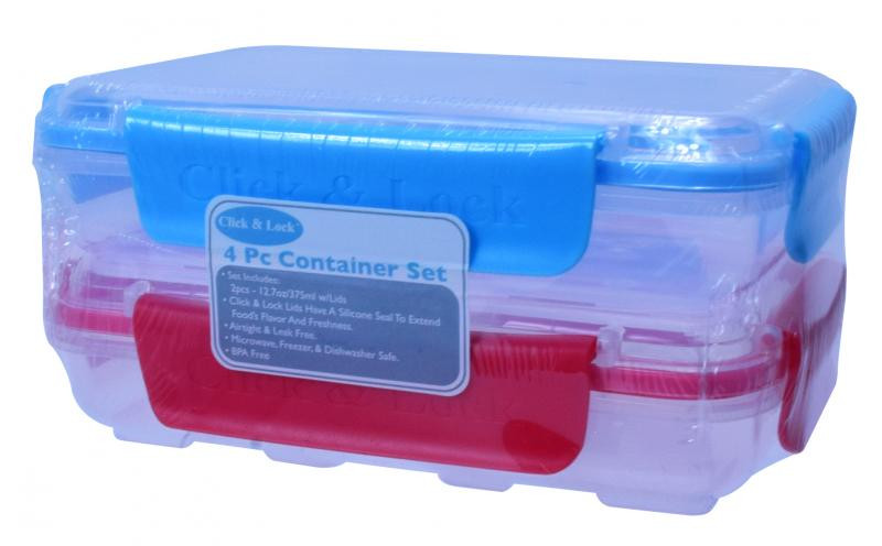 SET CONTAINER CLICK AND lOCK 4-PC 1214013 - TDC Limited