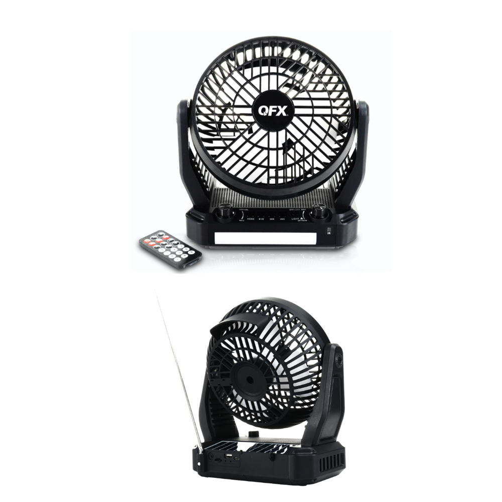 RADIO SOLAR RECHARGABLE FAN 205639 - TDC Limited