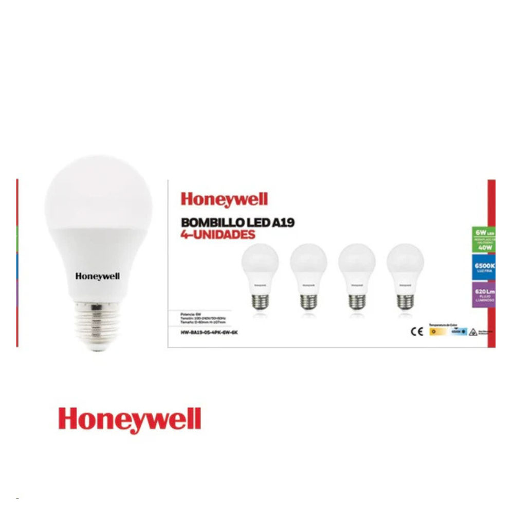 BULB LED A19 E27 6W 6500K 4PCS 080442 - TDC Limited