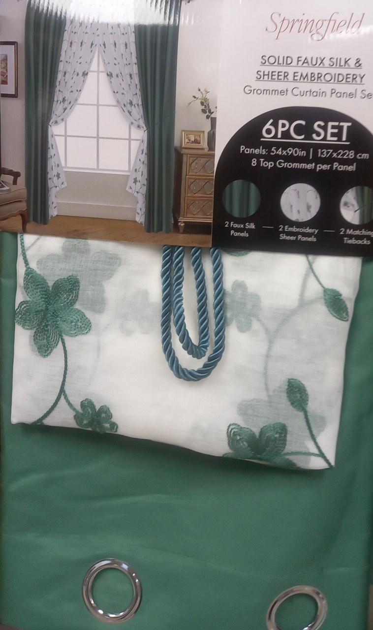 CURTAIN SPRINGFIELD 54X90- 6PC 1211657 - TDC Limited