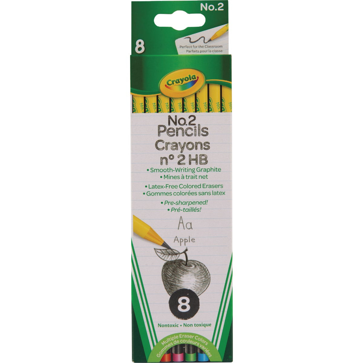 Crayola No. 2 Pencils (8-Pack) * Durable, Pre-Sharpened Classroom ...
