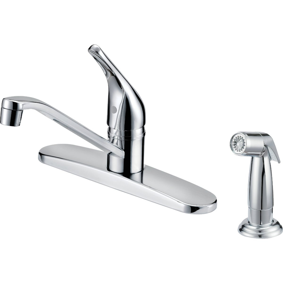 Home Impressions 1-Handle Lever Kitchen Faucet with Chrome Side Spray ...