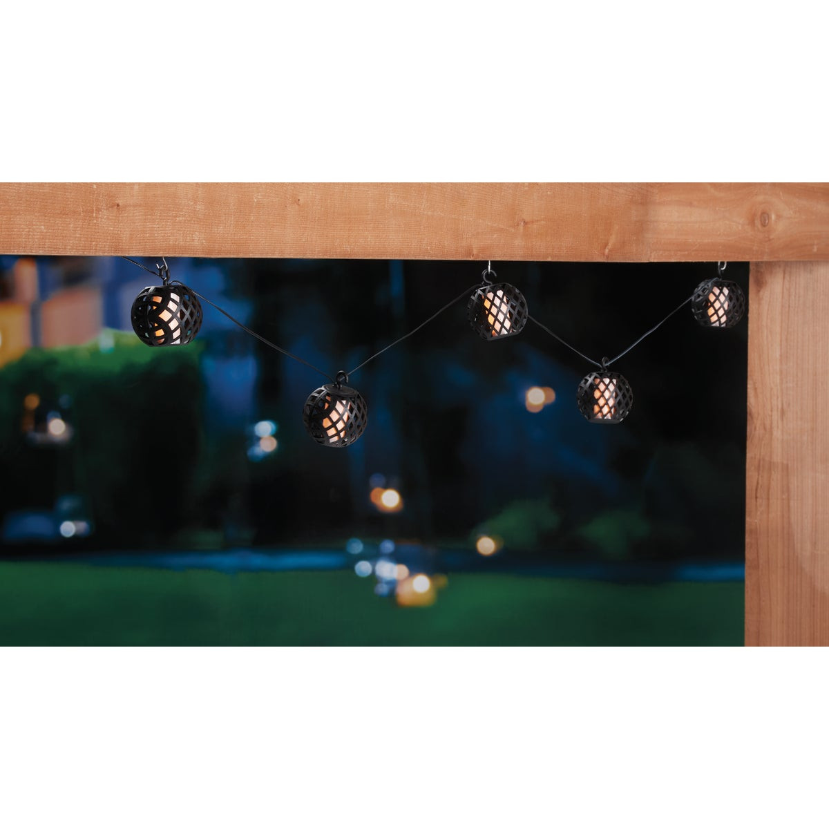 Outdoor Expressions 126-Inch 5-Light Solar Flame String Light Set - TDC ...