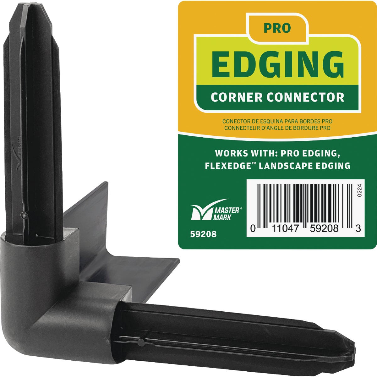 Master Mark Pro 90 Degree Black Plastic Lawn Edging Coupler - Durable ...