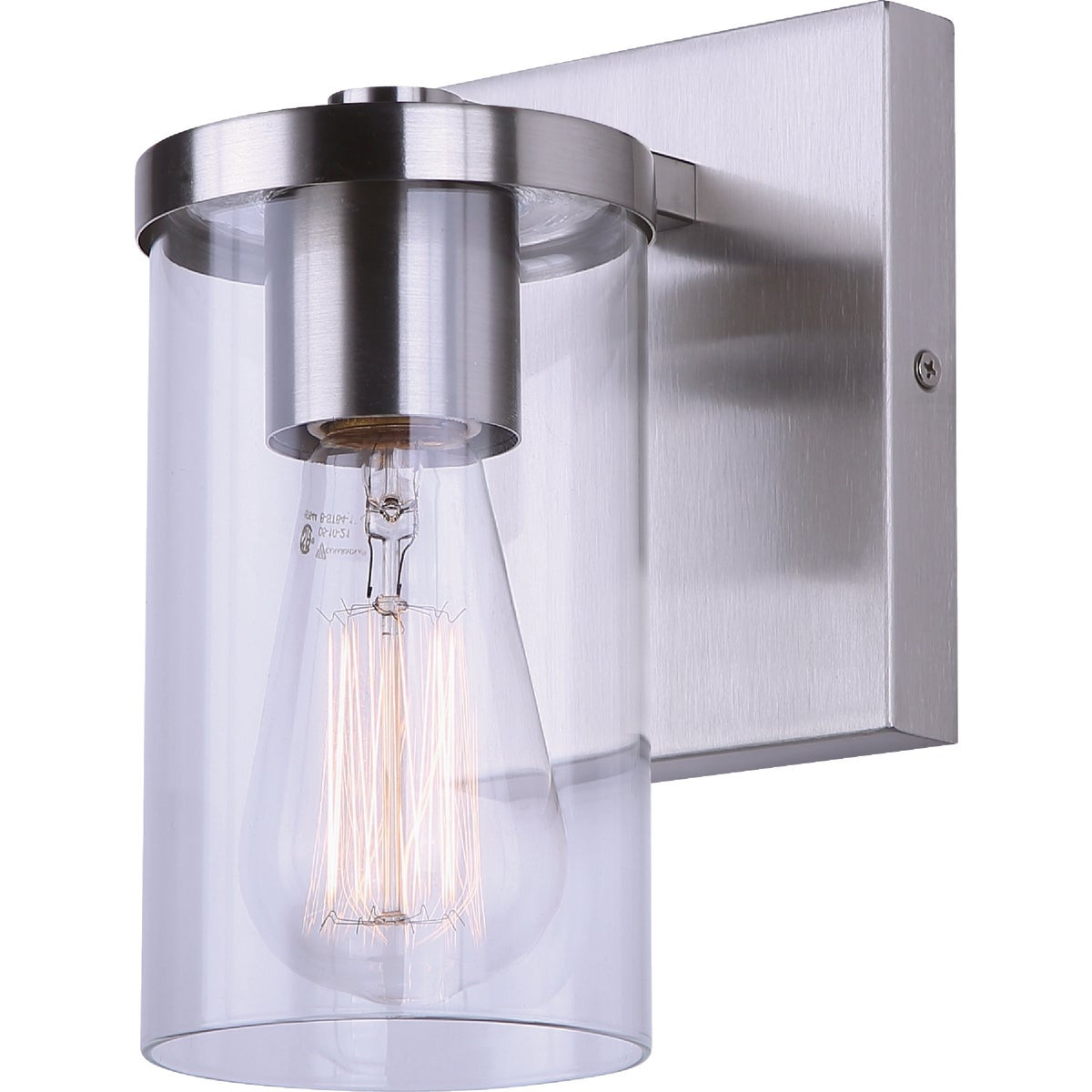 Canarm Britton 1-Light Brushed Nickel Vanity Bath Light Fixture with ...