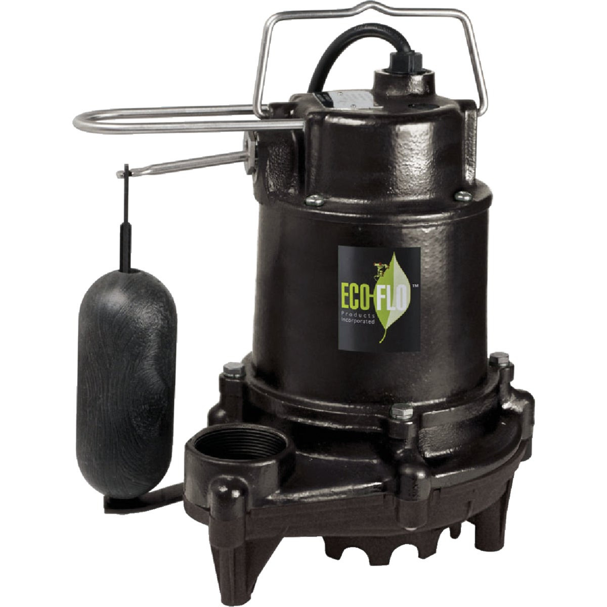 ECO-FLO 1/3 HP High Efficiency Cast Iron Submersible Sump Pump with ...