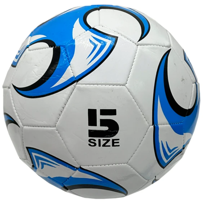 BALL SOCCER WH #5 W/BLUE AND BLACK 160133 - TDC Limited