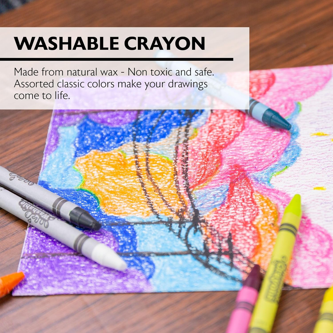 CRAYONS BAZIC WASHABLE 24CT 143688 - TDC Limited