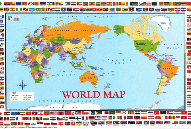 CHART WORLD MAP 145162 - TDC Limited
