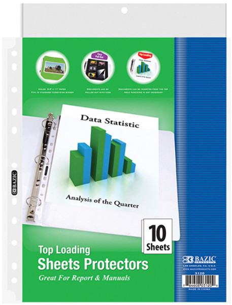 Bazic Top Loading Sheet Protectors (10 / Pack)