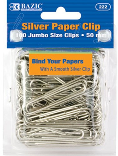 PAPER CLIP BAZIC JUMBO 50MM 146005 - TDC Limited