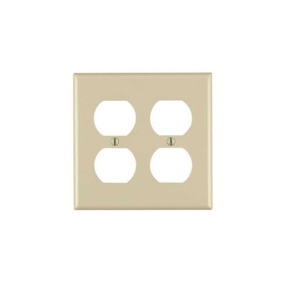 WALLPLATE DUPLEX IVORY 2G 110V 085450 - TDC Limited