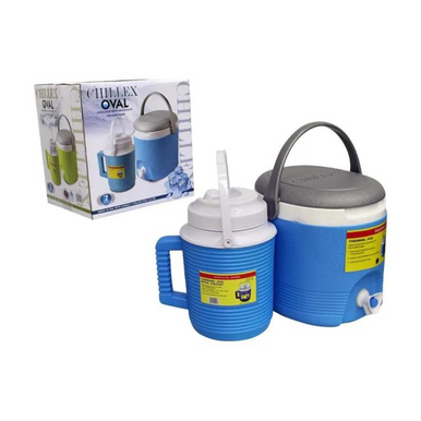 Chillex Oval Water Jug 2Pcs Blue - 12hr Ice Retention