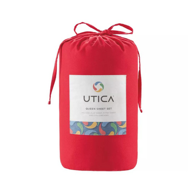 UTICA Super Soft Sheet Set - Full Size, Red