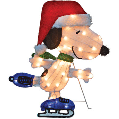 Peanuts 24 Inch LED 2D Skating Snoopy Holiday Yard Art - TDC Limited