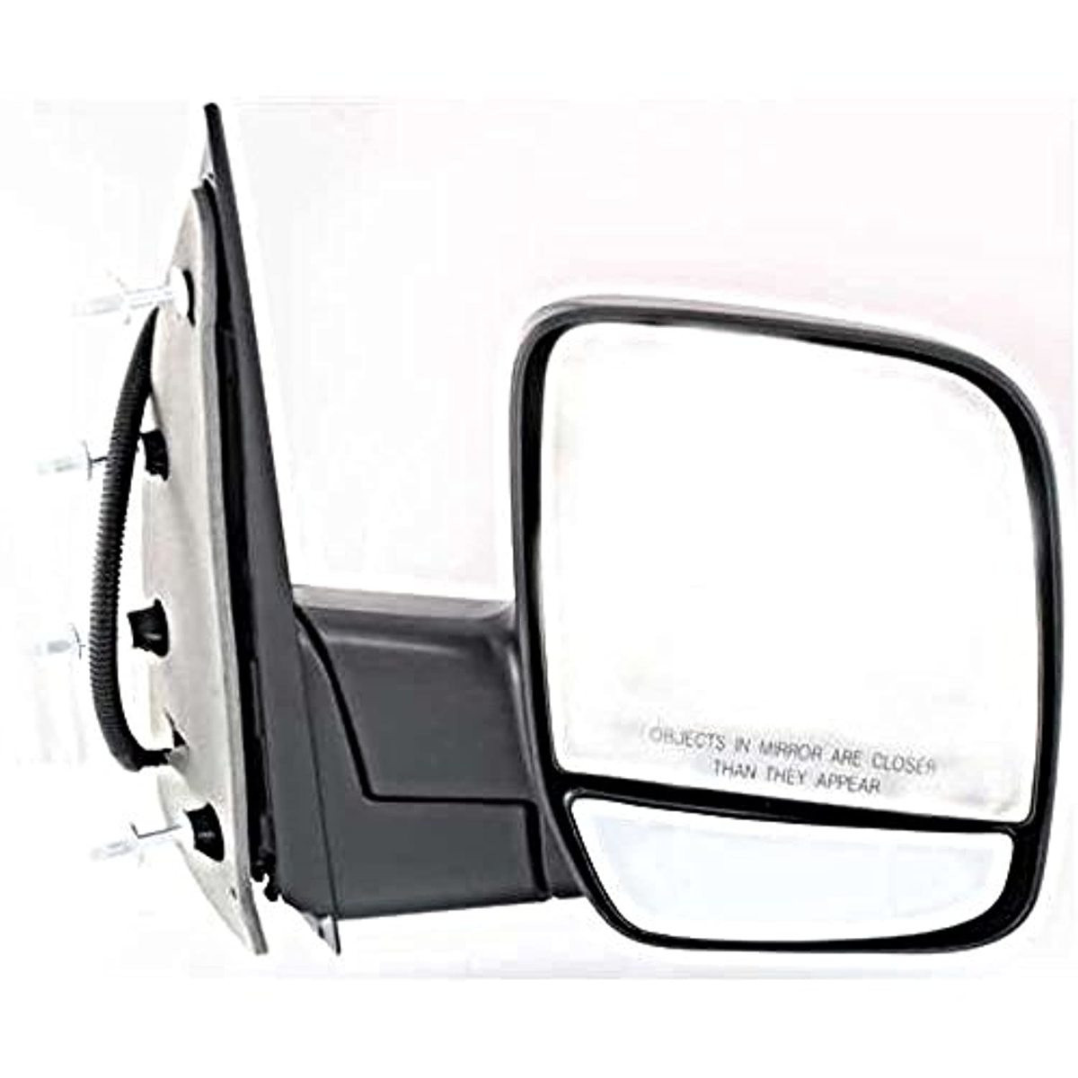 02-07 E-Series Rt Pass Mirror Power Text Black Fold w/ Dual Glass ...