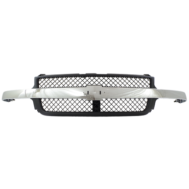 SILVERADO 2500 HD/3500 01-02 GRILLE, Black Mesh, w/ Chrome Center Bar ...