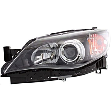 08-11 Impreza; 12 Impreza WRX Left Driver Halogen Headlamp Assy w/Black ...