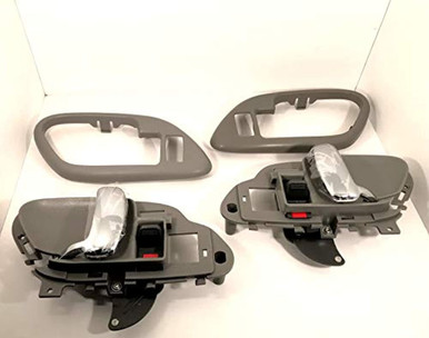Left & Right Inside Door Handles & Bezels Grey/Chrome Front or Rear For ...