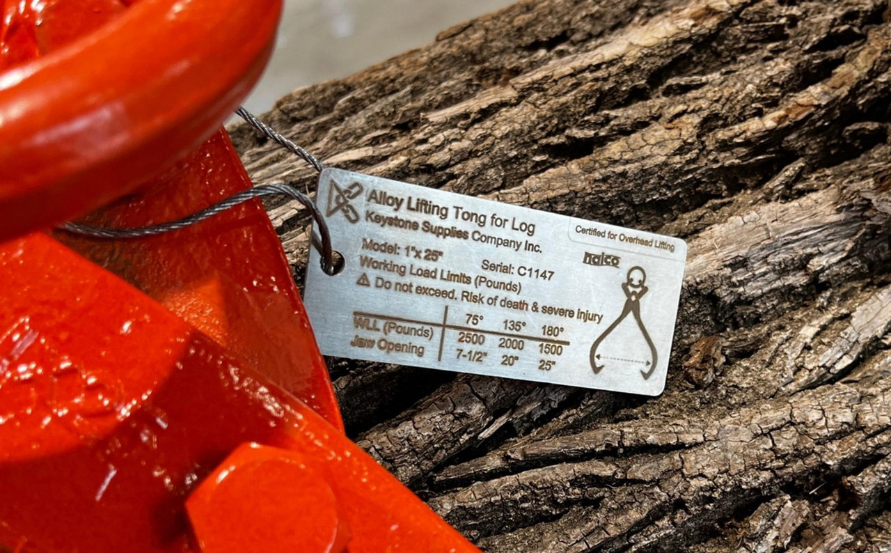 1” x 25” Certified Lifting Tongs