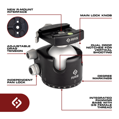 BH-55-PC Ball Head: Arca Panning Lever Clamp