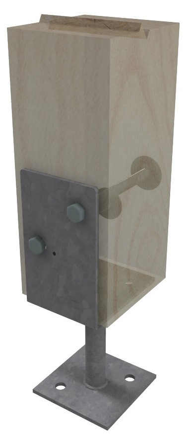 Post Anchor Half Stirrup 130mm Leg Length - Lamcal Builders Supplies