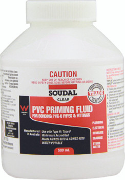 PVC Priming Fluid Clear 500ml - Lamcal Builders Supplies