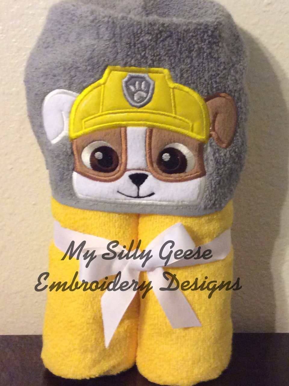 5x7 Construction Dog Peeker - My Silly Geese