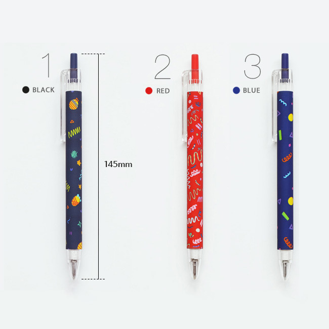 O-ssum knock retractable cute gel pen with clip